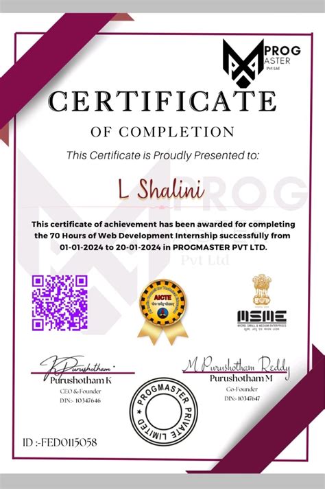 L Shalini On Linkedin Grateful For The Internship Journey Where Innovation And Creativity Met