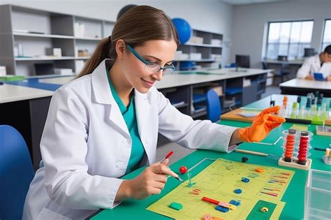 premium photo teacher incorporating gamified elements into lab