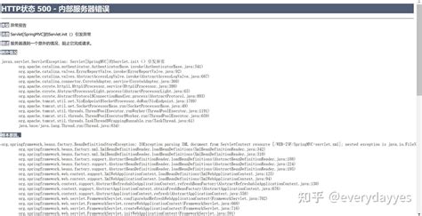 状态 500 内部服务器错误 类型 异常报告 消息 Servlet Springmvc 的it（）引发异常