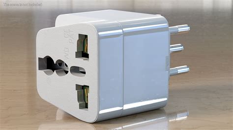 Type N Universal Plug Adapter White 3d Model 24 3ds Blend C4d Fbx Max Ma Lxo Obj Free3d