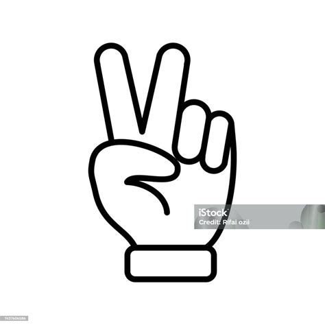 평화 기호 아이콘 로고 디자인 벡터 템플릿 그림 기호 및 기호 픽셀 완벽한 가리키기에 대한 스톡 벡터 아트 및 기타 이미지 가리키기 가볍게 두드리기 개념 Istock