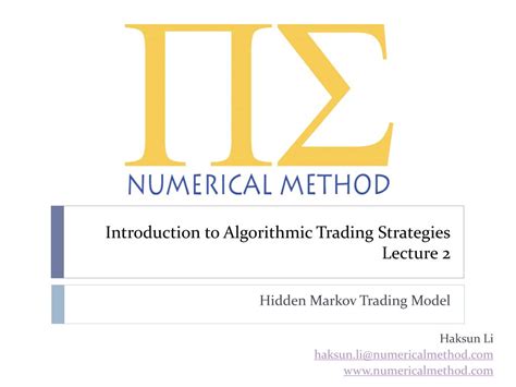 ppt introduction to algorithmic trading strategies lecture 2