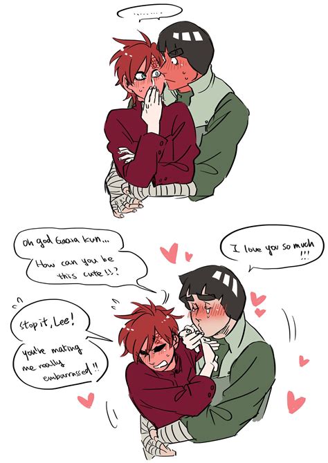 Rock Lee X Gaara Naruto Gaara Lee Naruto Naruto Anime Naruto Comic Naruto Cute Naruto Funny