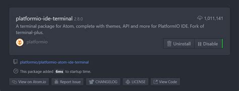 Platformio Terminal Wouldn T Start After The Last Update Of Atom Issue 481 Platformio