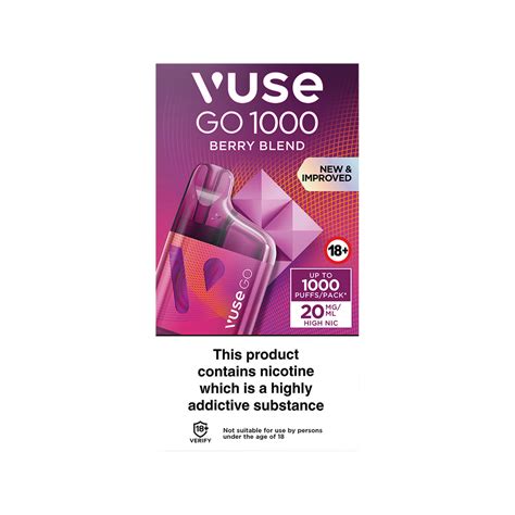 Berry Blend Vuse Go 1000 Box Disposable Vape Any 10 For £20 Vapemate