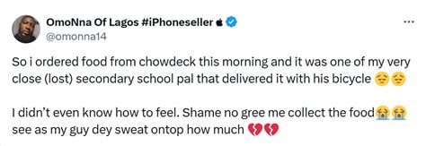 Nigerian Man Shares His Experience Seeing His Secondary School Mate