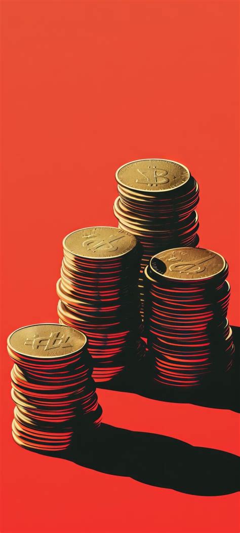 A Minimalist Design Featuring Stacks Of Coins In Varying Heights