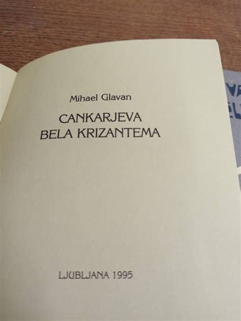 Ivan Cankar Bela Krizantema V Ljubljani 1910