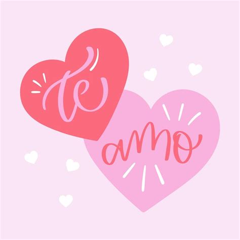 Te Amo Te Amo En Portugués Brasileño Vector De Letras De Mano Moderna