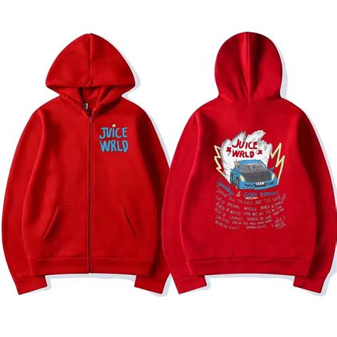 Juice Wrld Jackets Juice Wrld Casual Oversized Zip Hip Hop Jacket