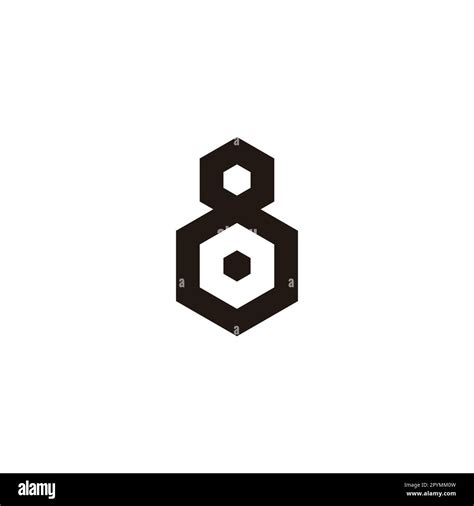 Number 8 Hexagons Geometric Symbol Simple Logo Vector Stock Vector Image And Art Alamy