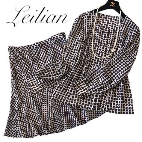 【目立った傷や汚れなし】d16 極美品 レリアン プラスハウス Leilian 大きいサイズ 17 2xl 3l前後 上下 セットアップ