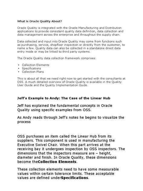 Oracle Quality Pdf Specification Technical Standard Oracle Database
