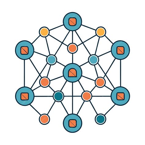 Structured Neural Network Diagram With Layered Node Connections