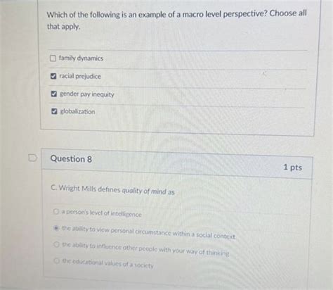 which of the following is an example of a macro level
