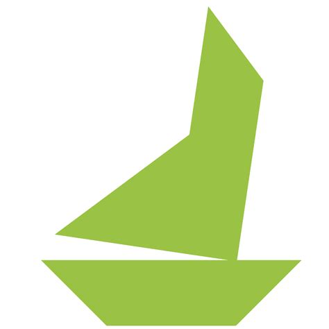 Tangram Yacht Shape And Solution Free Printable Puzzle Games
