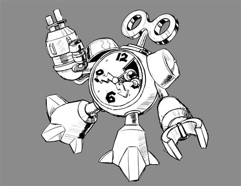 Clockmon Sketch [oc] R Digimon