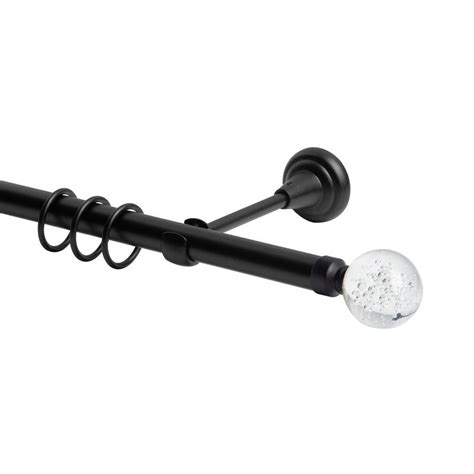 Карниз готовий укомплектований шар одинарний комплект штанга 300 см D19 мм чорний — ціна 1420