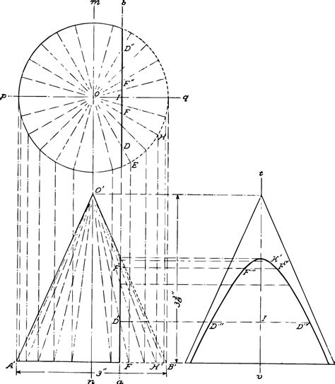 conic section hyperbola vintage illustration 35070511 vector art at