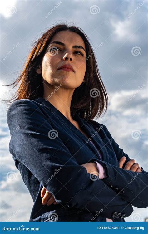 Successful Woman Low Angle Shot Stock Image Image Of Ambition