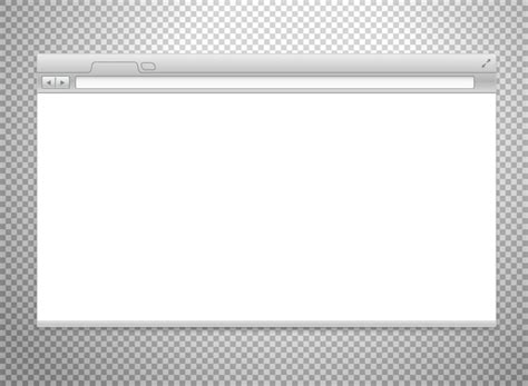 Premium Vector Modern Browser Vector Mockup Isolated On Transparent Background