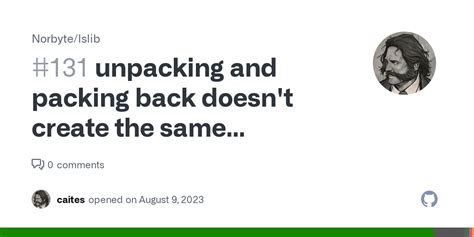 Unpacking And Packing Back Doesnt Create The Same Package · Issue 131