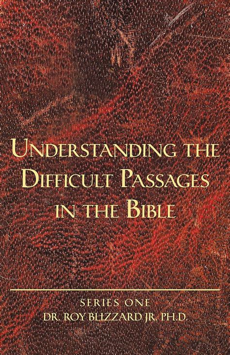 A Hebrew Understanding Of The Difficult Passages In The Bible