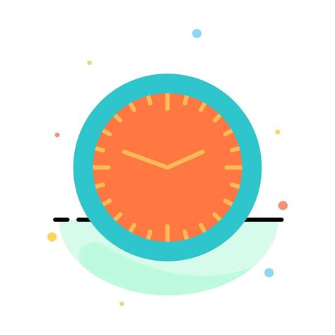 Clock Office Time Wall Watch Abstract Flat Color Icon Template 15710116