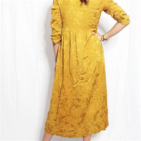 Gold Silk Dress Boutique Kaotique Wolf And Badger