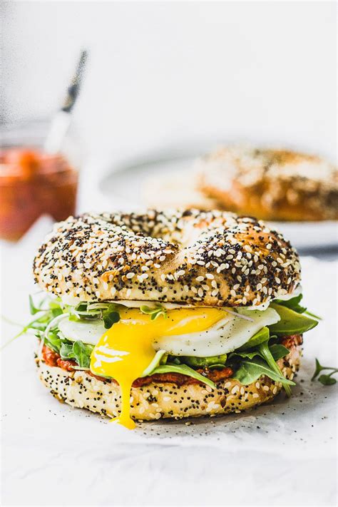 Romesco Breakfast Bagel Sandwich Easy To Make And Full Of Flavor