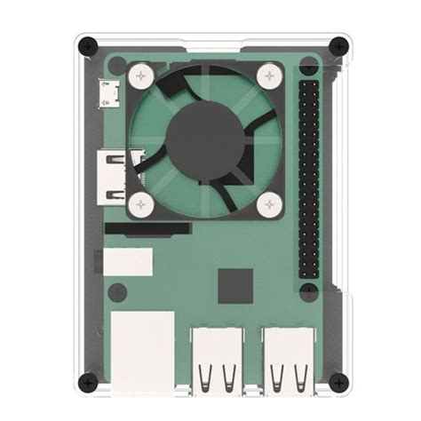 micro connectors 4 layer stackable acrylic raspberry pi case with fan