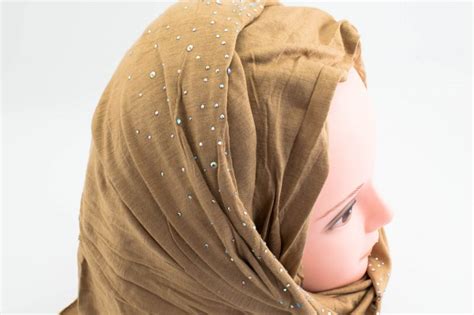 Diamante Jersey Hijab Hidden Pearls