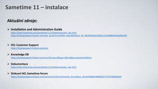 HCL Sametime V11 Instalace Tipy PPT