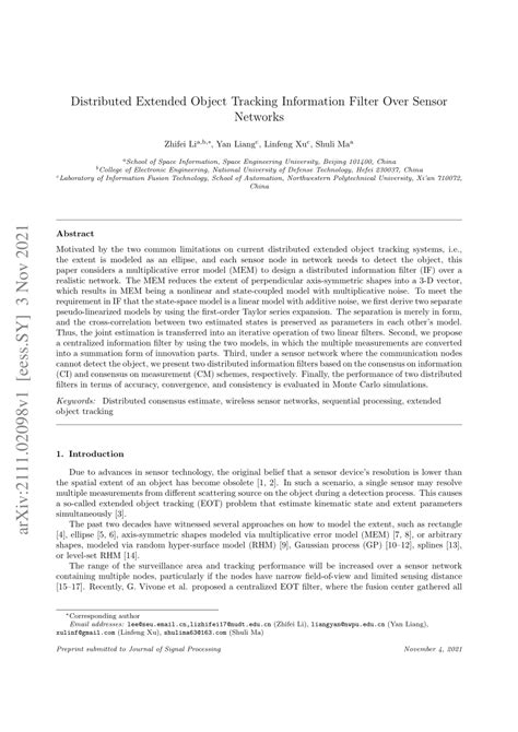 pdf distributed extended object tracking information filter over