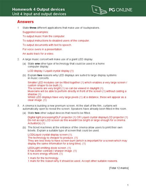 t4 homework 4 answers pdf liquid crystal display light emitting diode