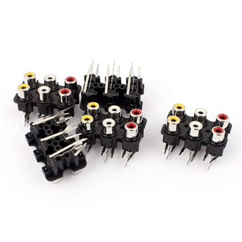 6 Positions Female Stereo Audio Video Socket 6 Positions Av Rca Female Socket Connector Pcb