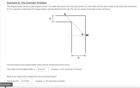 Solved Scenario 5 The Corridor Problem The Diagram Below Chegg Com