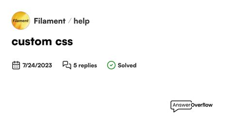 custom css filament