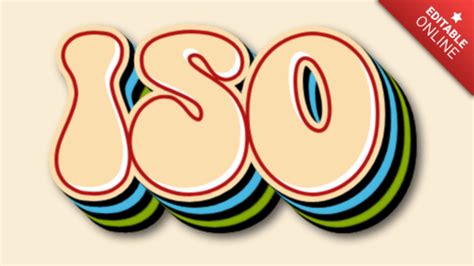 Iso Cute Vintage 3d Text Effect Generator