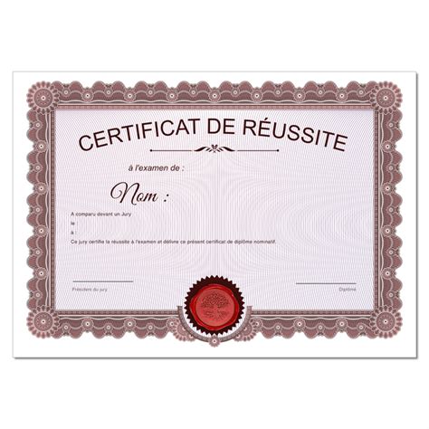Mon Diplome Vierge Faux Diplome Personnalisé Ancien Rouge — Bien Stocker