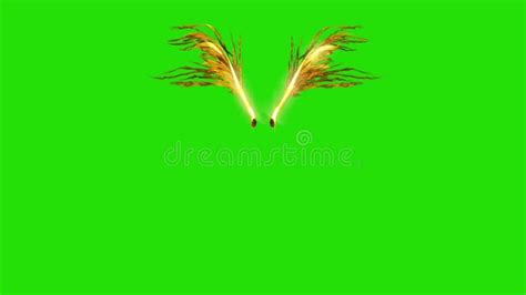 Angels Flapping Wings Loop Green Screen 3D Renderings Animations Stock
