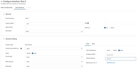 Configure A Sub Interface