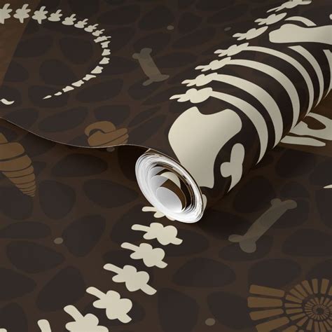 Dinosaur Fossil Pattern Wallpaper Spoonflower Wallpaper Apple