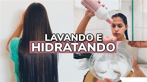LAVANDO E HIDRATANDO O CABELO PÓS ALISAMENTO Rotina Capilar Completa