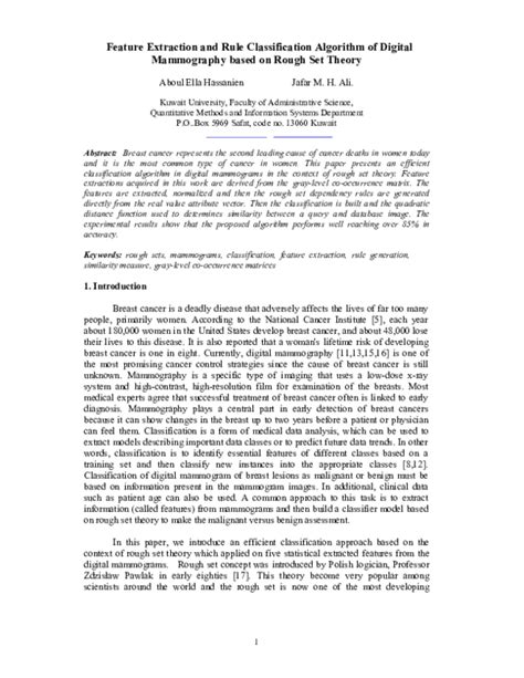 Pdf Feature Extraction And Rule Classification Algorithm Of Digital