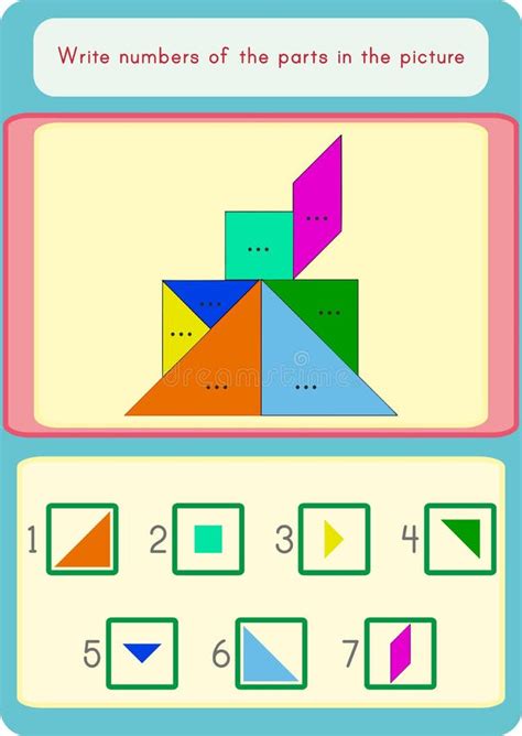 Matching Pieces In A Tangram Stock Vector Illustration Of Teach English