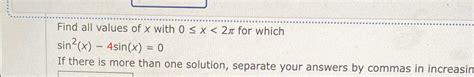 Solved Find All Values Of X With X