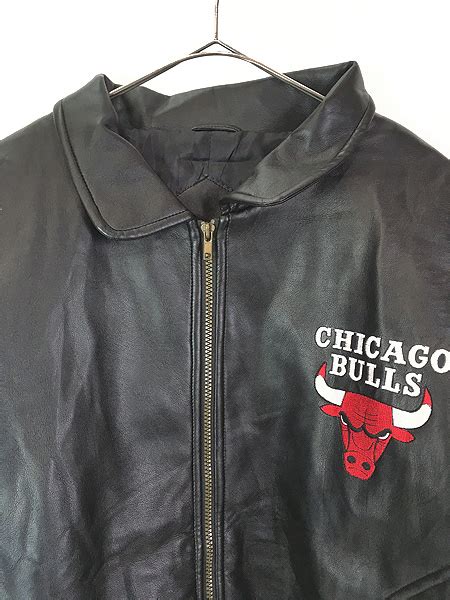 古着 90s Usa製 Nba Chicago Bulls ブルズ パデット フェイクレザー ジャケット Xl 古着【10off】 古着