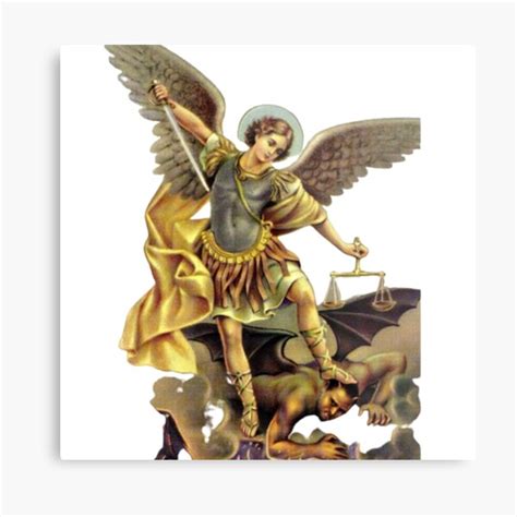 Lámina Metálica «san Miguel Arcángel De Cbronze Redbubble