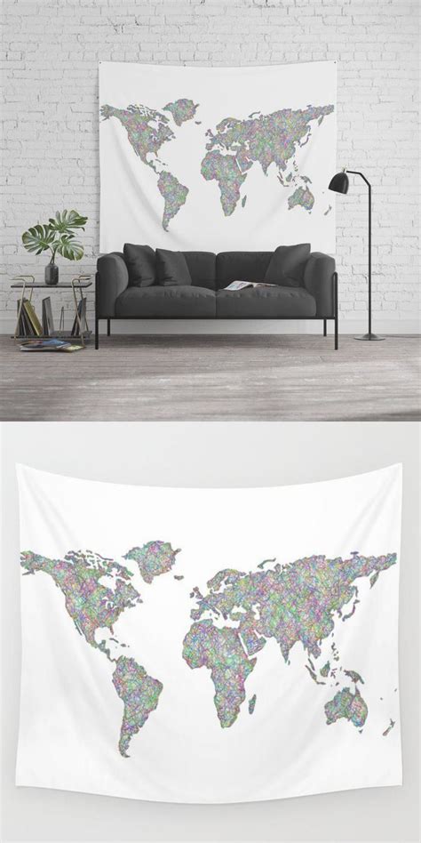World Map Wall Tapestry By David Zydd Bestwalltapestries Map